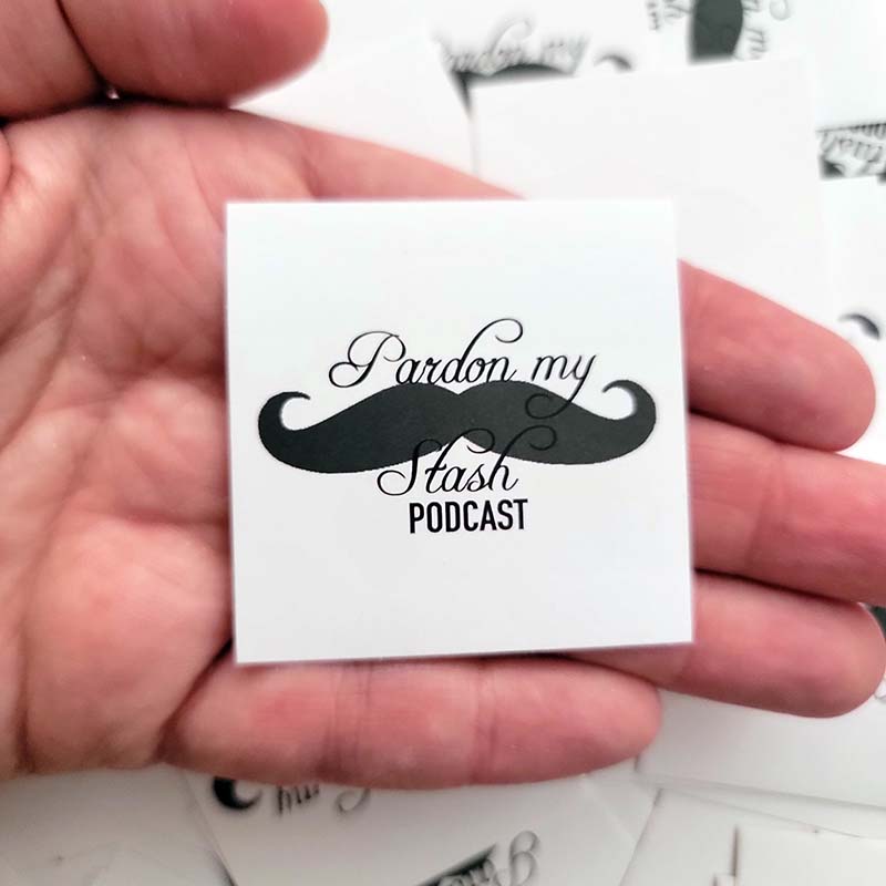 Pardon My Stash Logo Square Sticker - Pardon My Stash Podcast